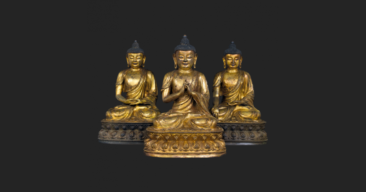 Buddha Triad of Amitābha, Vairocana and Bhaiṣajyaguru | Tsz Shan ...